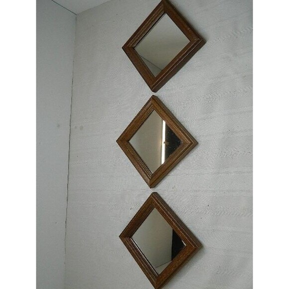 Home Interiors | Wall Decor | Vintage Home Interior Accent Mirrors Wood ...
